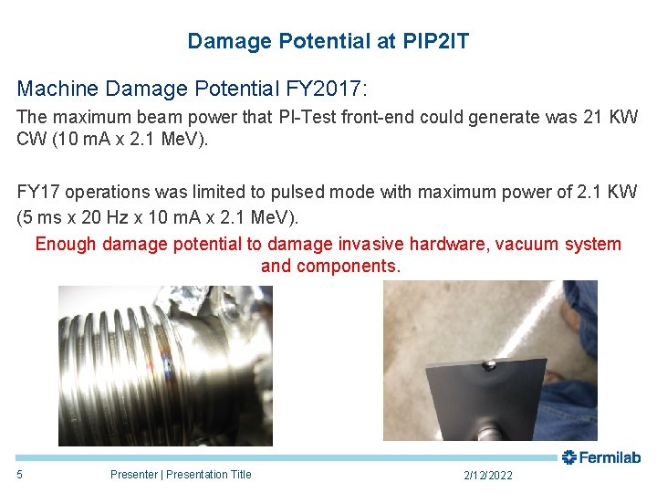 PIPII MPS Presenter Arden Warner Contributors R Neswold