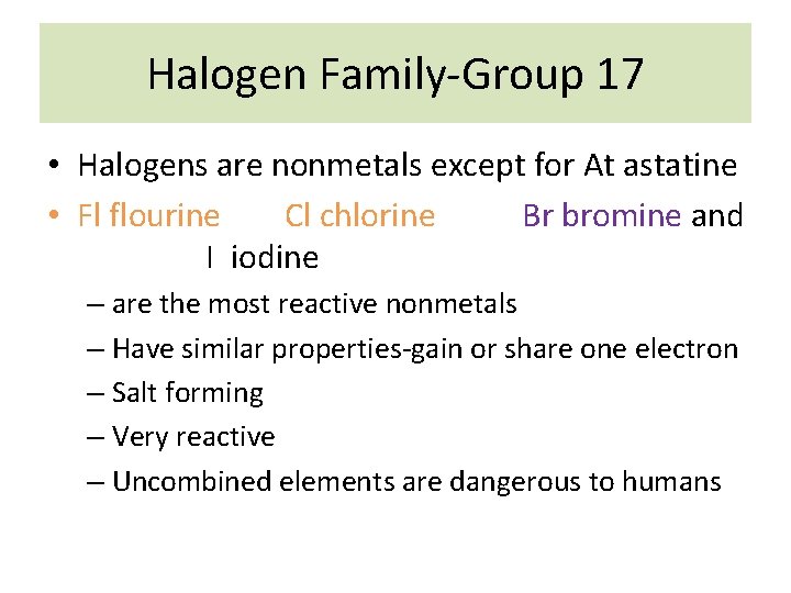 Groups of the Periodic Table of Elements Shininess