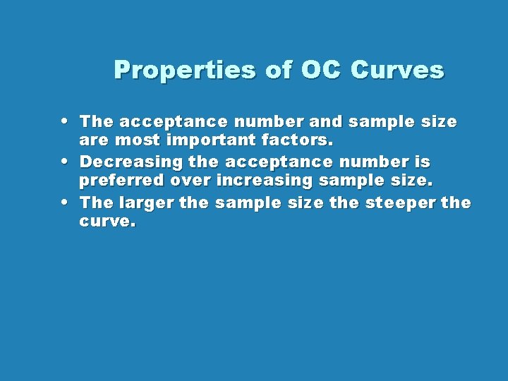 Presentation Overview Operation Characteristic OC curve Defined Explanation