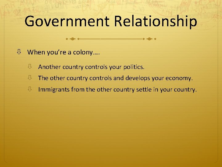 Government Relationships of Oceania Be seated and ready