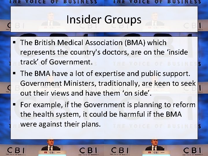 Pressure Groups Insider Outsider Groups Learning Intentions To