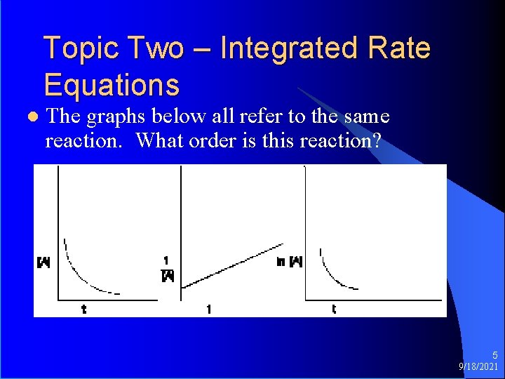 Kinetics sample problems Columbia College Chemistry 1 B