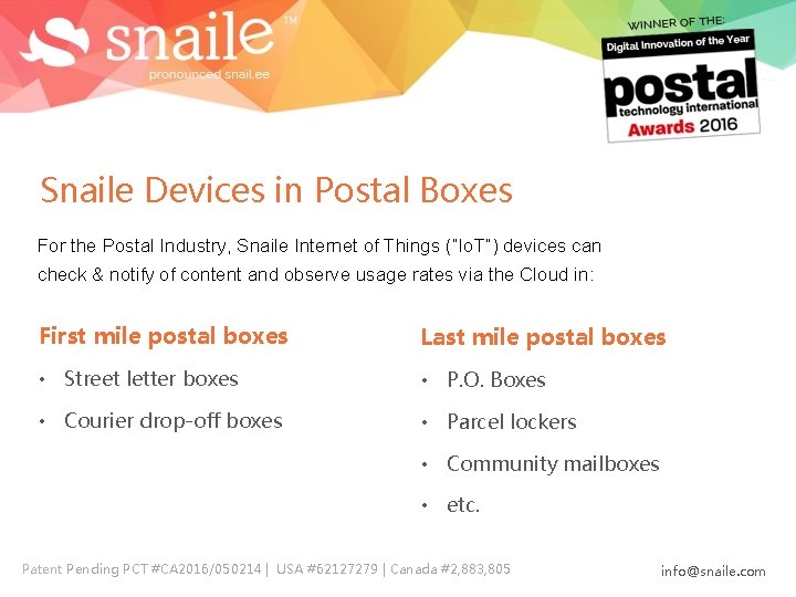 Winner We make first last mile boxes smart