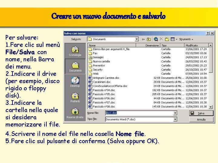 Informatica di Base A A 2011 12 Lezione
