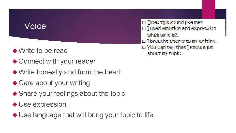 6 Traits of Writing MINILESSON Ideas This is