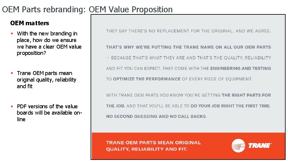 2020 OEM Parts rebranding update and actions 01272020