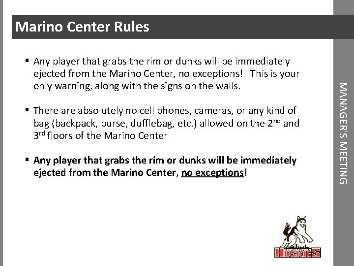 INTRAMURAL SPORTS Dodgeball Referee Training General Rules Teams