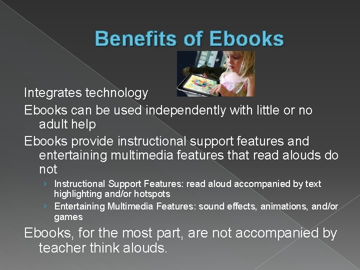 Listening Story Comprehension Electronic Storybooks vs Read and