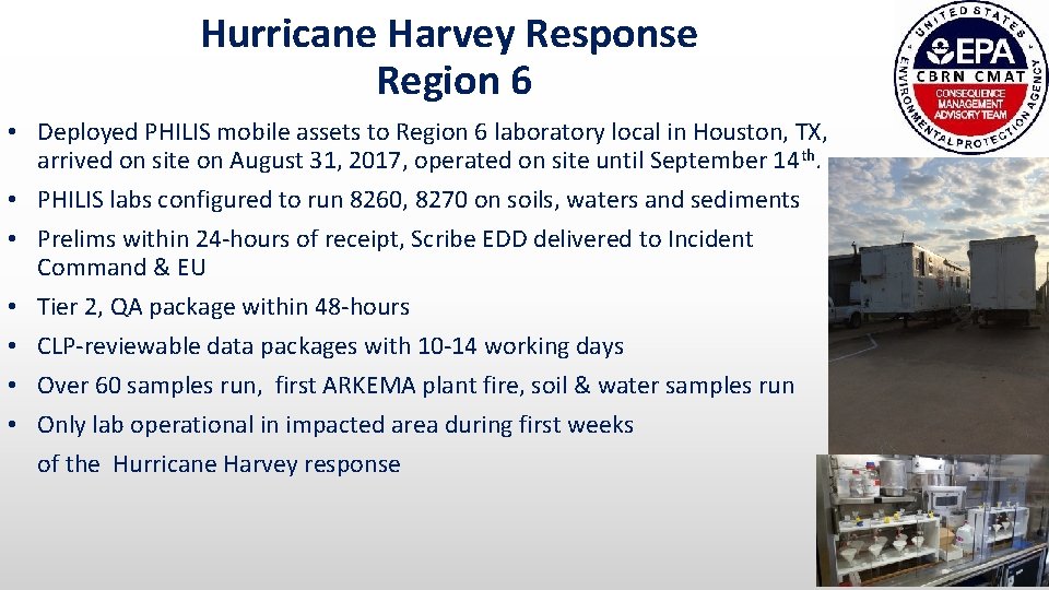 PHILIS Mobile Lab Capabilities and Recent Site Activities