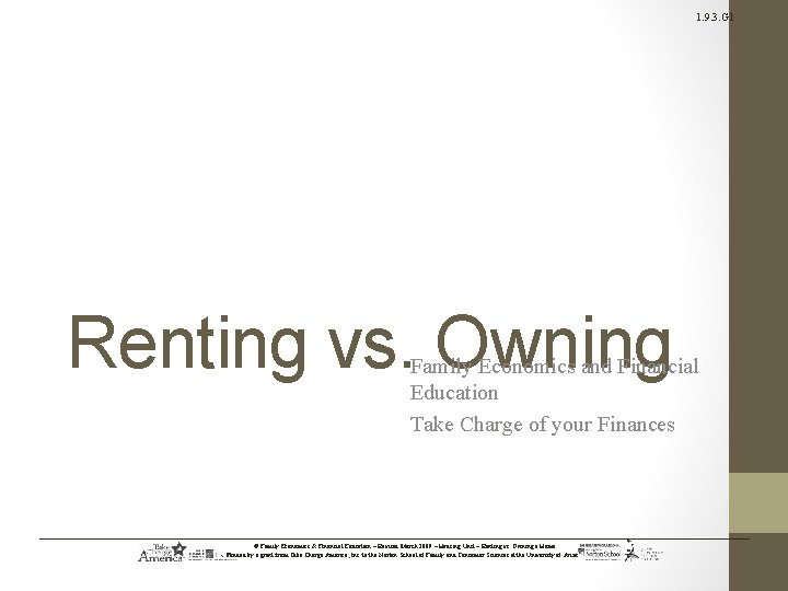 1 9 3 G 1 Renting vs Owning