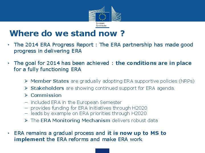 Why does ERA Need to Flourish 2014 Objectives