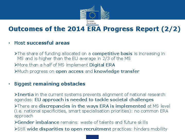 Why does ERA Need to Flourish 2014 Objectives