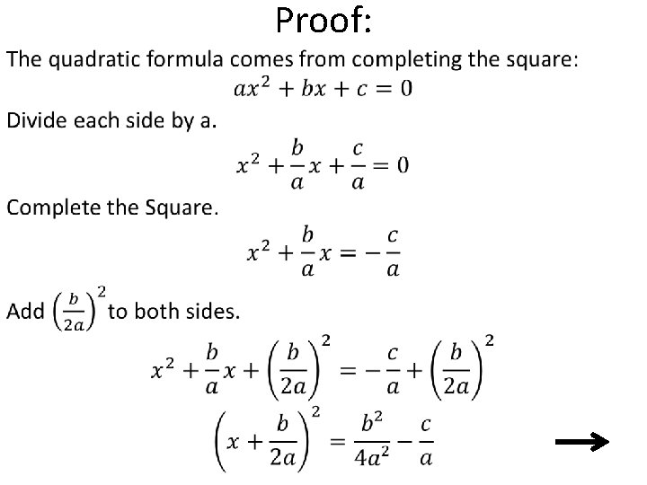 Section 5 5 The Quadratic Formula Objectives Use