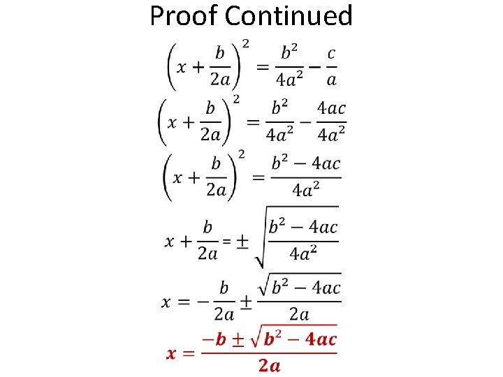 Section 5 5 The Quadratic Formula Objectives Use