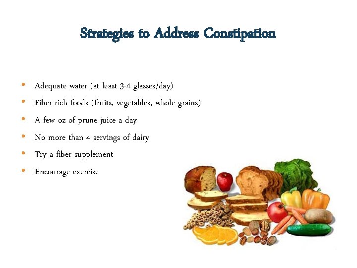 Constipation Learning Objectives Define what constipation is List