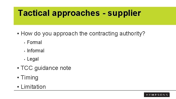 Legal Update procurement challenges and the lessons that