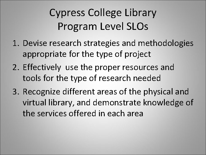 Billy Pashaie InstructionOutreach Librarian Cypress College Library 714