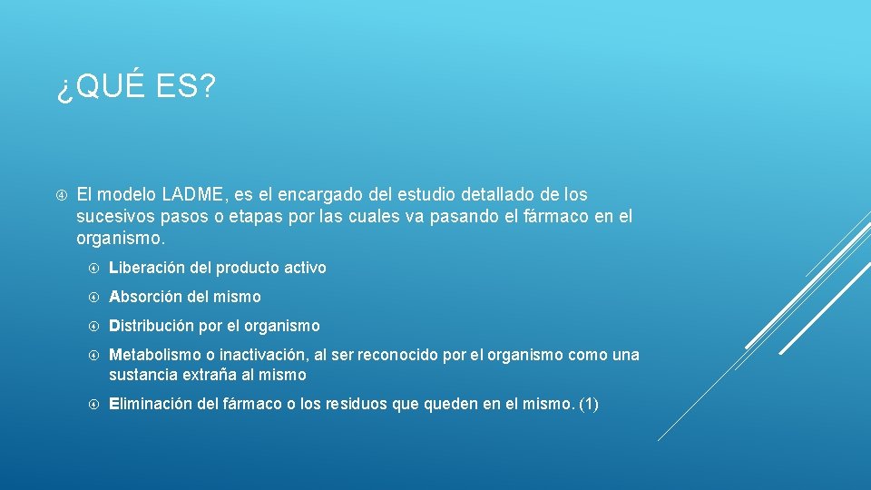 PROCESO LADME LIBERACIN ABSORCIN DISTRIBUCIN METABOLISMO Y EXCRECIN