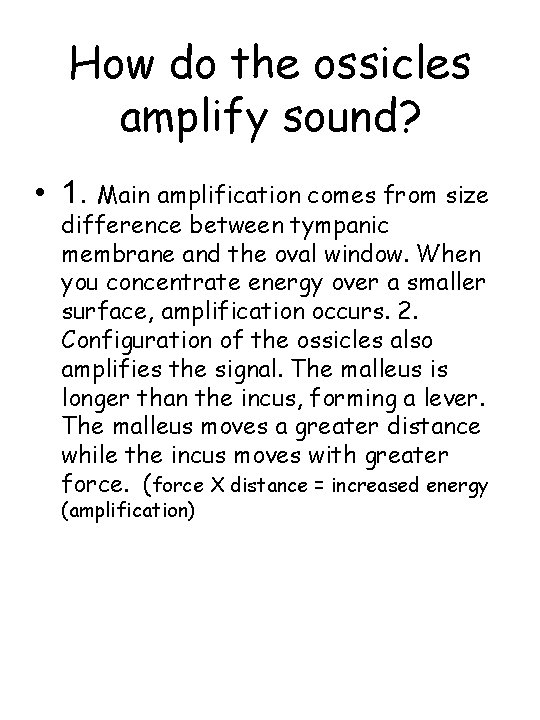 Hearing Audition THE EAR Range of audibility ranges