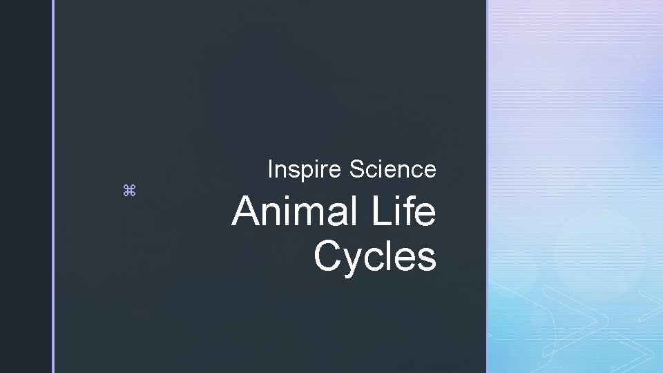 z Inspire Science Animal Life Cycles z What