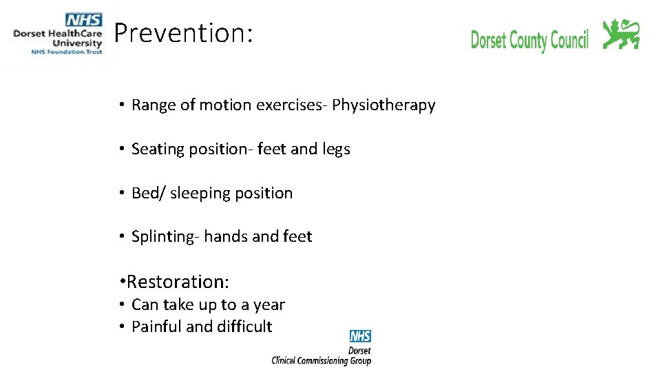 Contractures and their Implications 7 minute learning Welcome