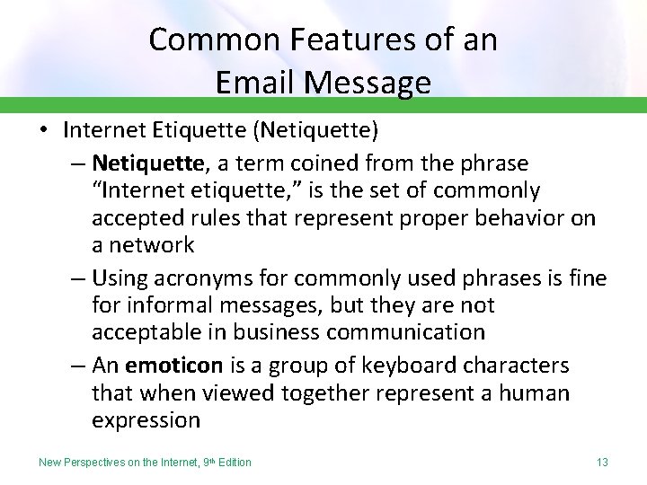 Tutorial 2 Basic Communication on the Internet Email