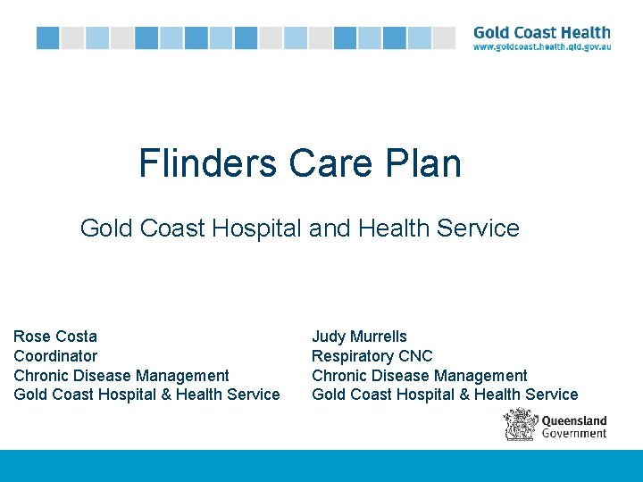 Flinders Care Plan Gold Coast Hospital and Health