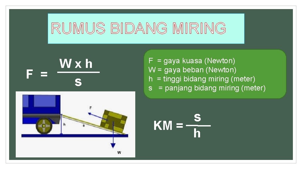 BIDANG MIRING DAN RODA FEBRINA RACHMAWATI DEFINISI BIDANG