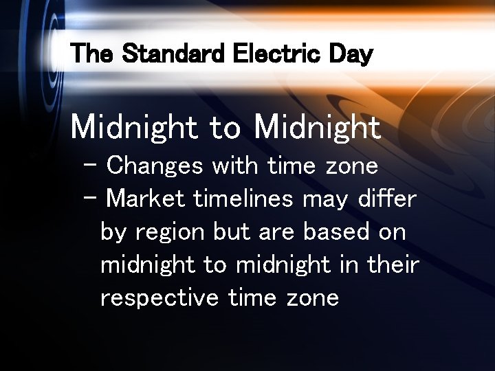 THE ELECTRIC DAY Energy Day Meetings December 1