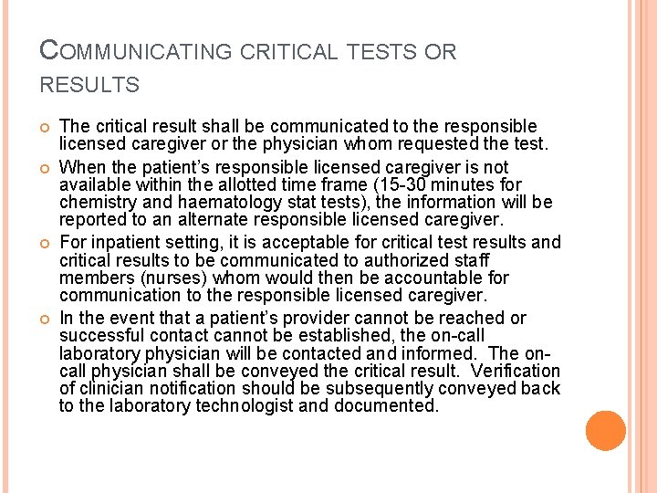 CRITICAL VALUES AND TROUBLESHOOTING Shaimah AlFailakawi WHAT IS