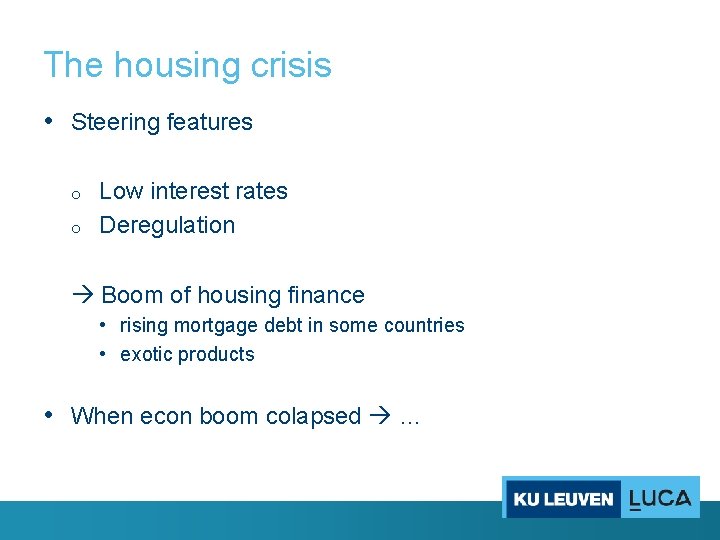 Housing welfare and the market an impossible combination
