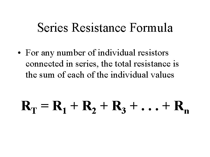 Chapter 4 Series Circuits Objectives Identify a series