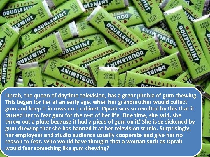 Phobias of famous people George Washington first president