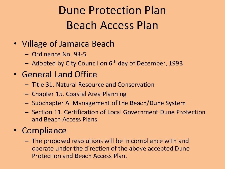 BEACH MAINTENANCE REIMBURSEMENT AND BEACH USER FEE CITY