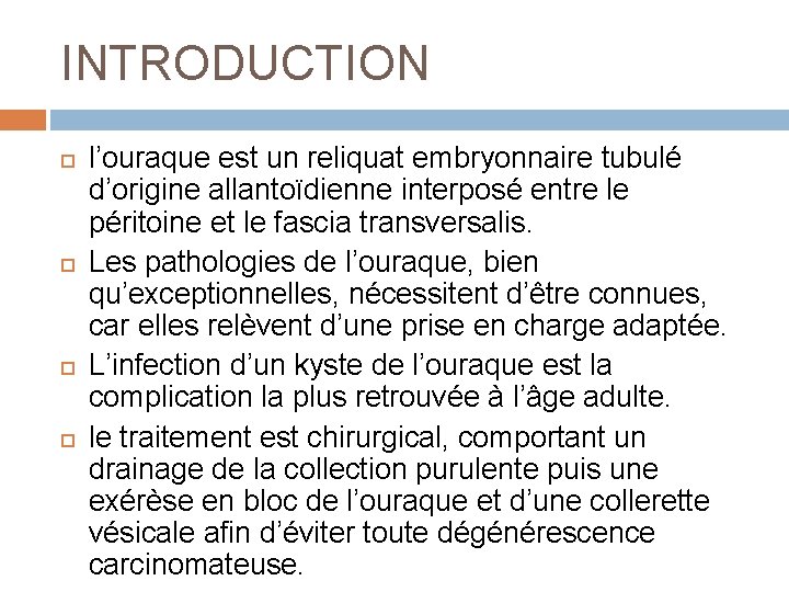 KYSTE DE LOURAQUE SURINFECT PROPOS DUN CAS KAMAL