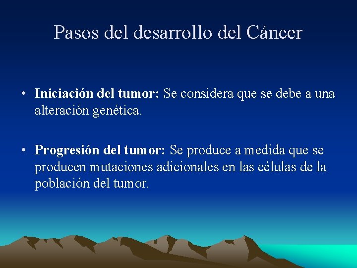 CANCER Dr Daniel Muoz Curso de Biologa Primer