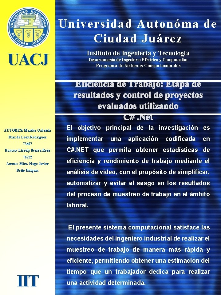 Universidad Autonma de Ciudad Jurez UACJ Instituto de