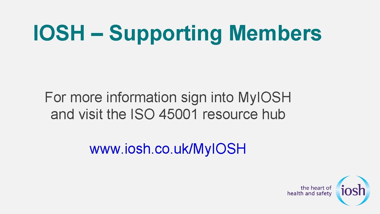 the heart of health and safety ISO 45001