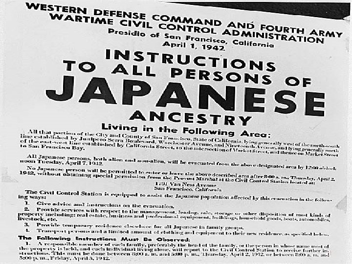 Japanese Internment Camps 1 The Bombing of Pearl
