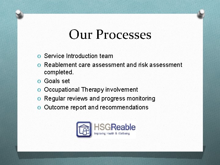 HSG Reable York Trafford Plymouth Durham Occupational Therapy