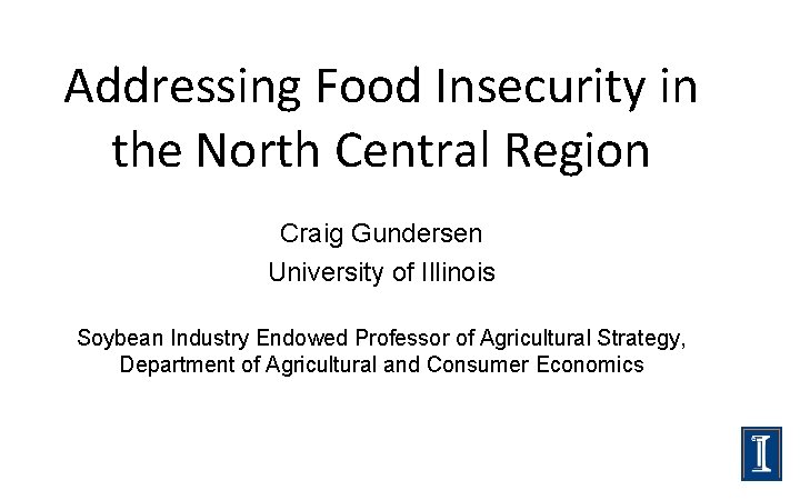Addressing Food Insecurity in the North Central Region