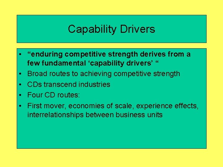 Chapter 3 Firm Capabilities Assessing Strengths and Weakness