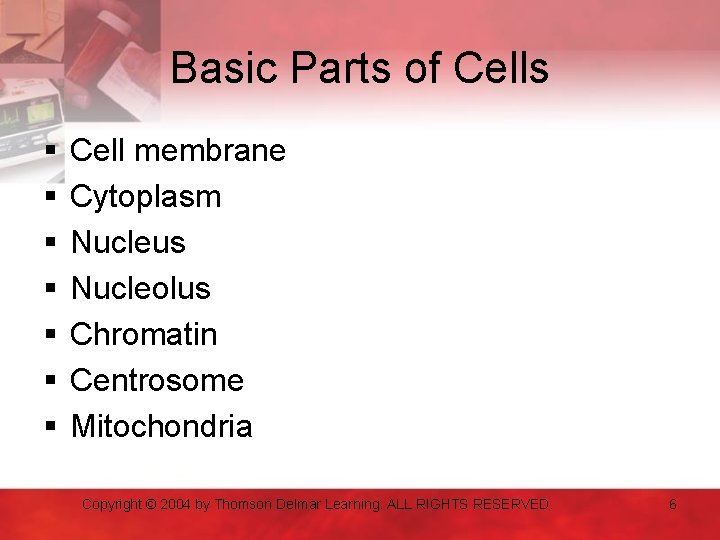 Unit 6 Anatomy and Physiology Copyright 2004 by