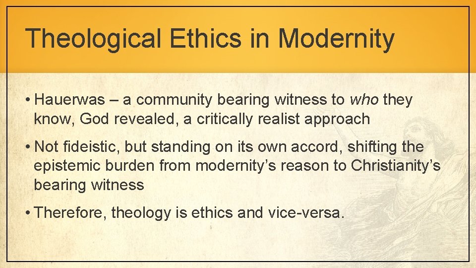 CHAPTER 1 Theological Ethics are Theological From Athens