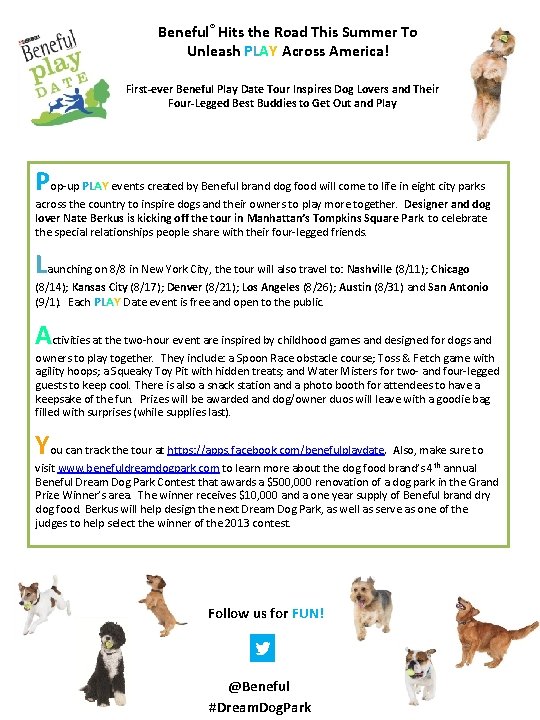 Beneful Hits the Road This Summer To Unleash