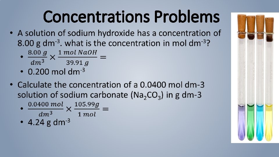 1 3 Reacting Masses Volumes Solution Chemistry IB