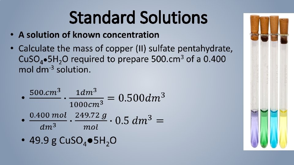 1 3 Reacting Masses Volumes Solution Chemistry IB