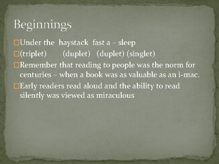 Poetry How It Works Beginnings Poetry is with