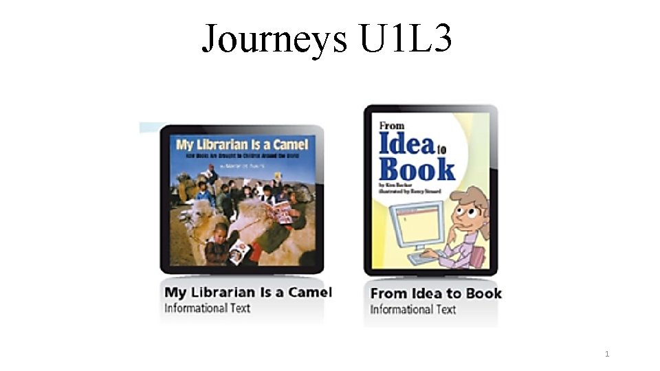 Journeys U 1 L 3 1 Write your