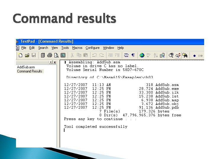 Assembly Languange Introduction Installation of MASM Installation of